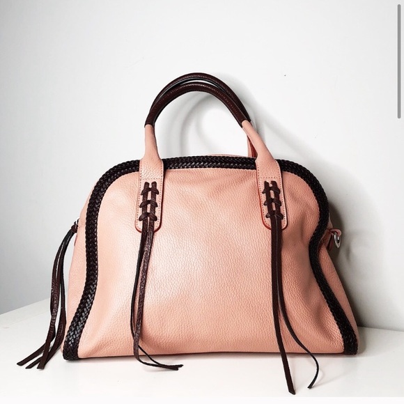 Claudia Firenze | Bags | Claudia Firenze Pink Blush Leather Satchel Bag ...